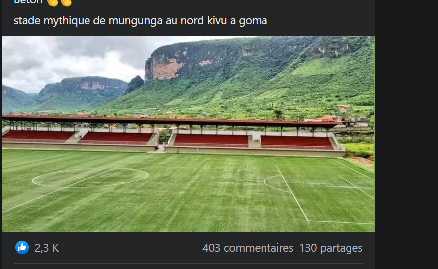 Attention, cette photo ne montre pas le stade de Mugunga (Goma) - CONGO ...