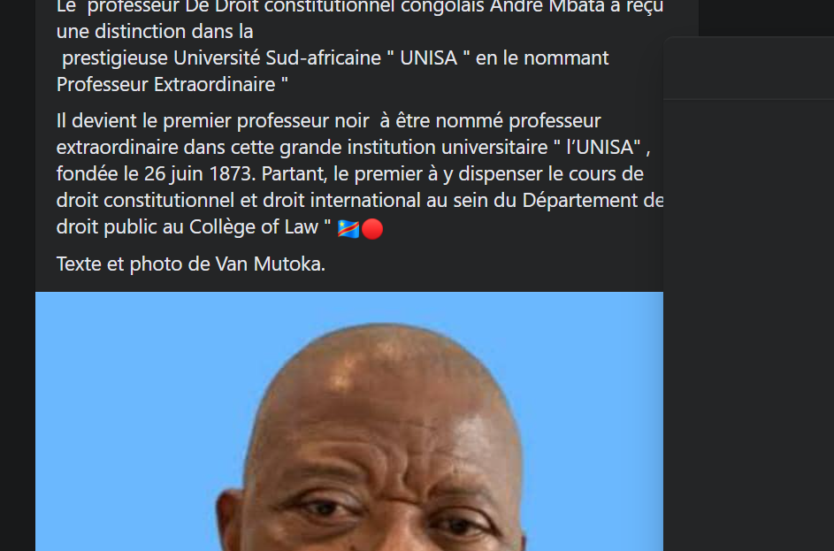 Attention, André Mbata n’est pas le premier professeur extraordinaire ...